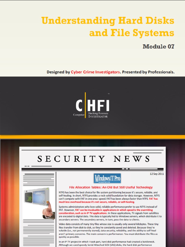 Module 07 Understanding Hard Disks and File Systems | PDF | Cyberwarfare | Security