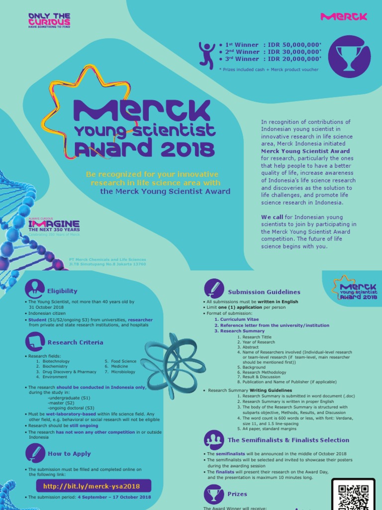Merck Young Scientist Award 2018 Brochure | PDF | Science | Science And ...