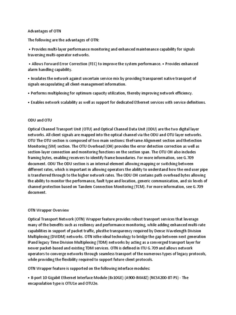 Odu & Otu | PDF | Bit Rate | Computer Network