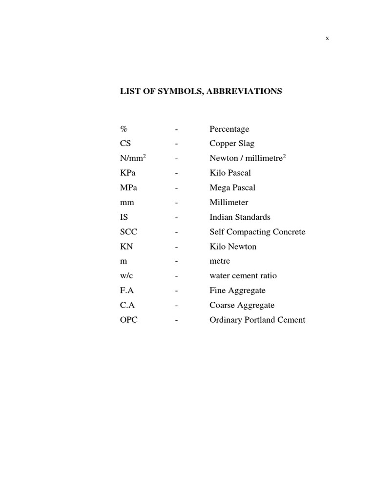 List of Symbols | PDF