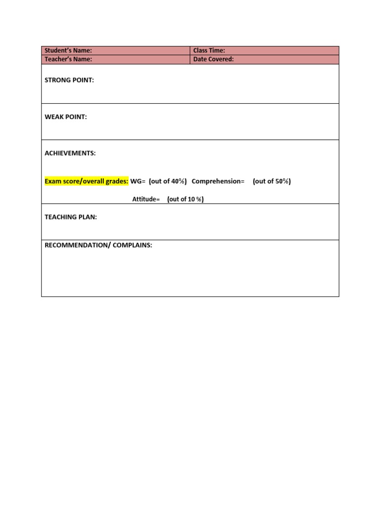 Eval Form | PDF