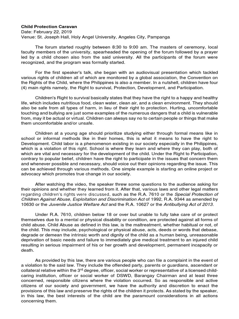 Narrative Report | PDF | Child Abuse | Bullying