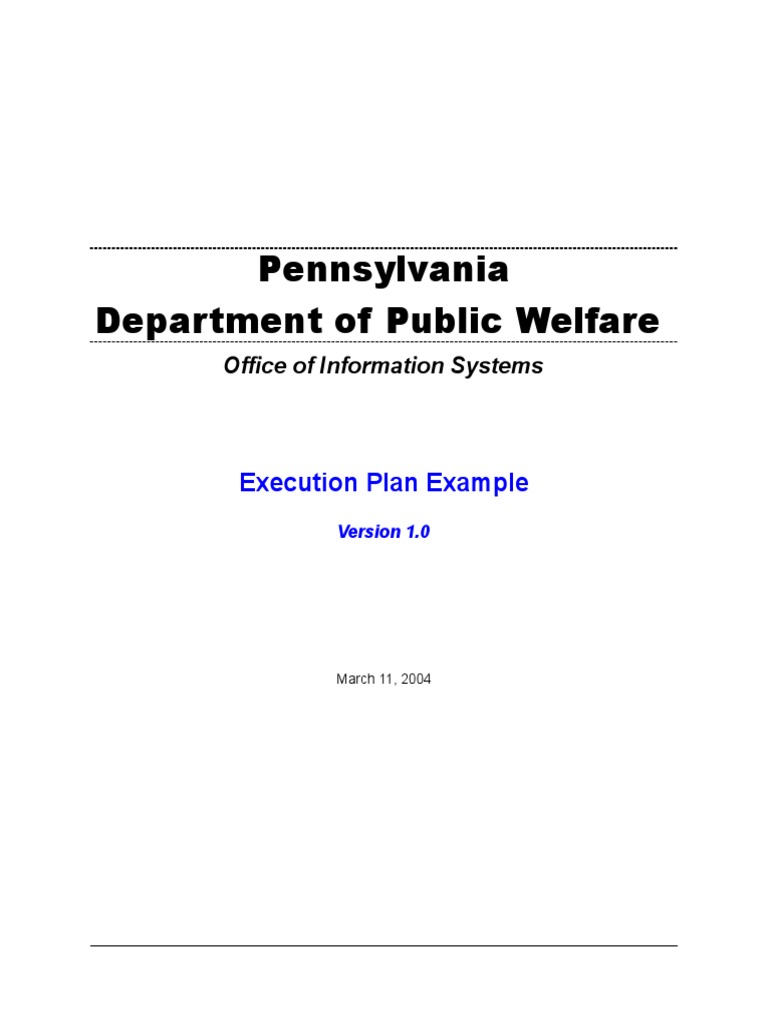 Project Execution Plan Example P - 032219 | PDF | Software Engineering ...