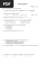 Math 10 Pre & Post Test Module 3 | PDF | Polynomial | Function ...