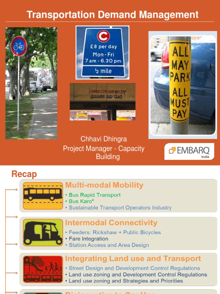 Transportation Demand Management - 1 | PDF | Traffic Congestion ...