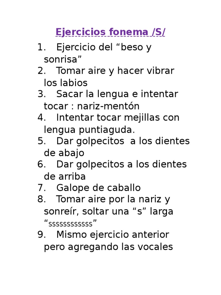 Ejercicios Seseo | PDF