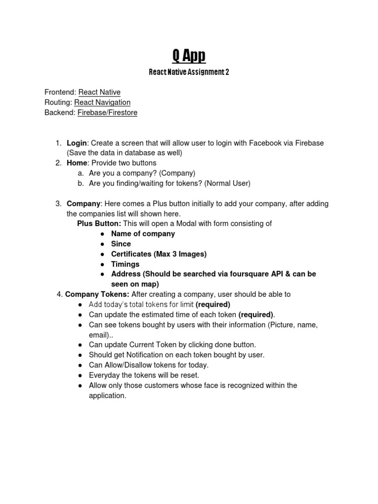 Saylani React Native Assignment 2 | PDF