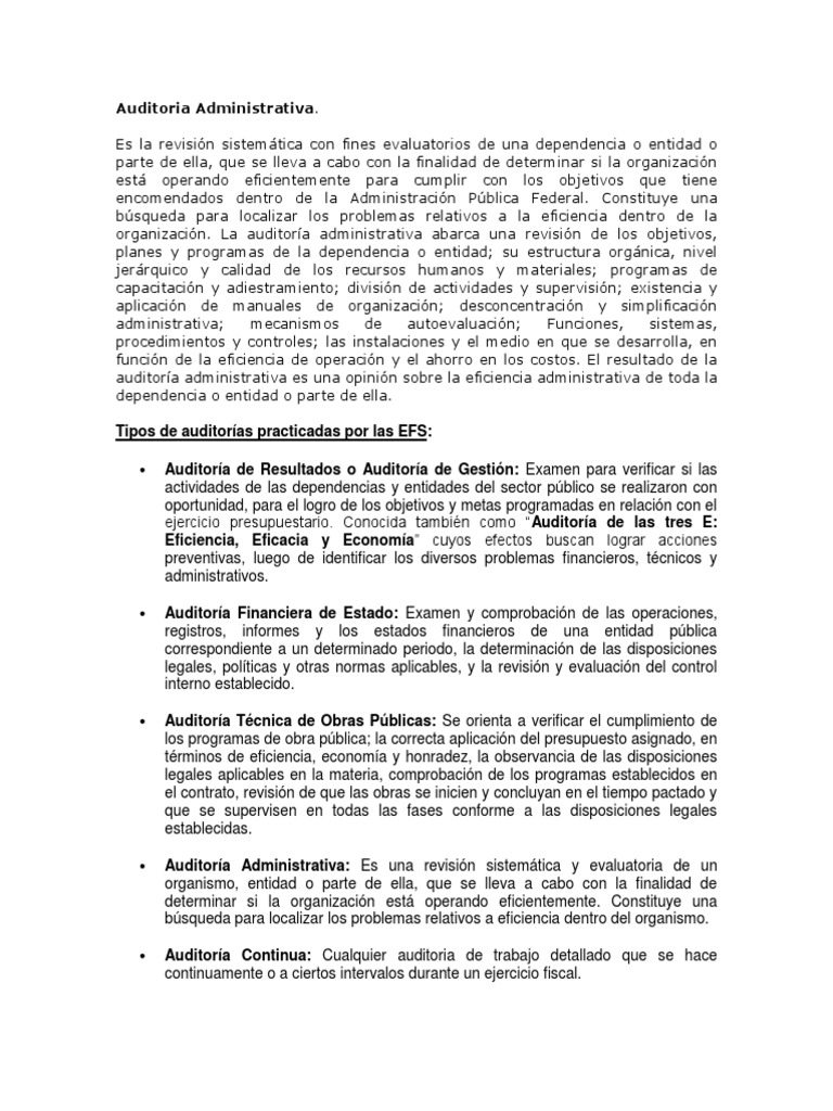 Material de Auditoria | PDF | Auditoría | Administración Pública