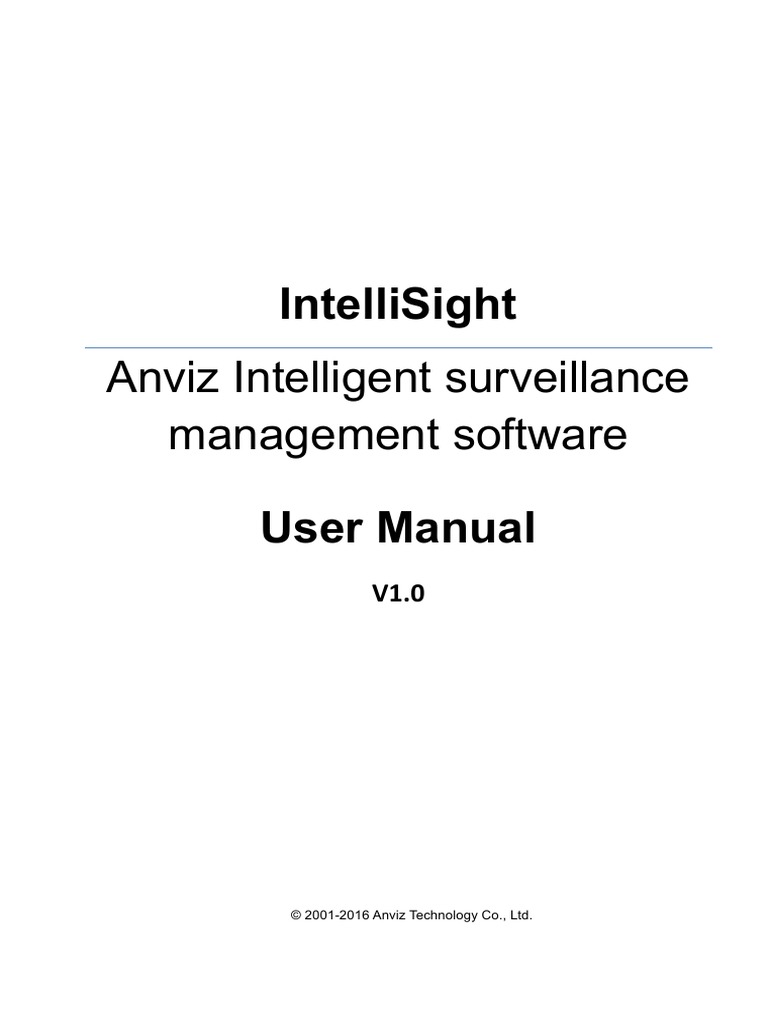 Anviz Intelligent Surveillance Management Software User Manual V1.0 | PDF | Graphical User ...