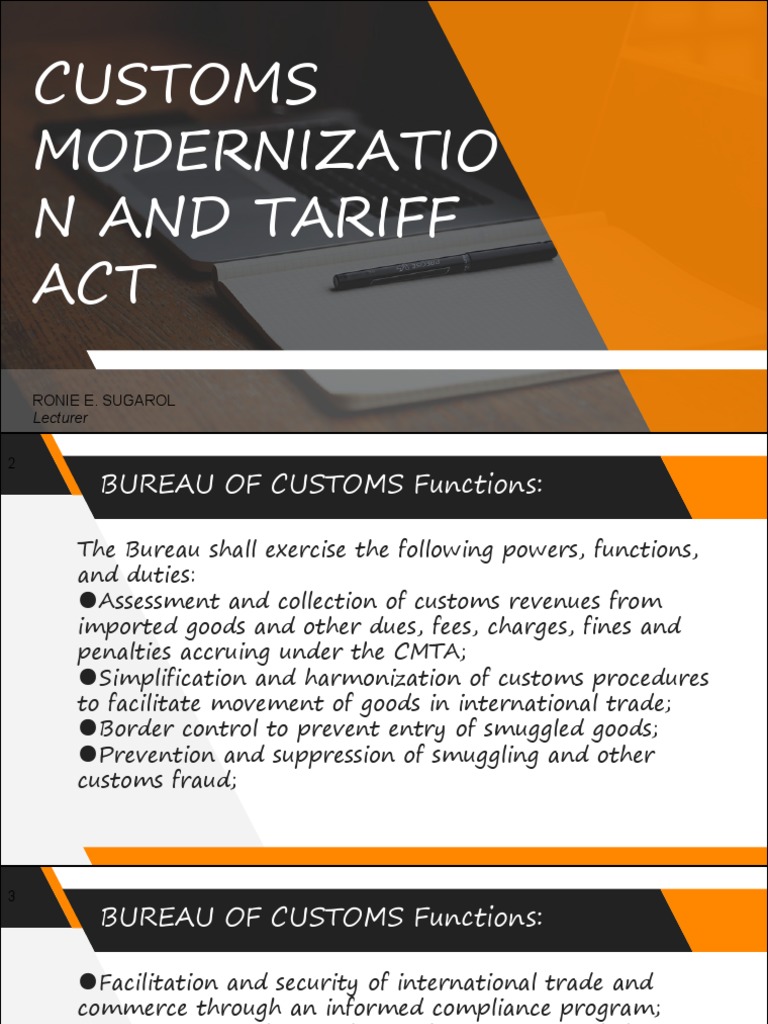 Customs Modernization & Tariff Act PDF | PDF | Business | Trade