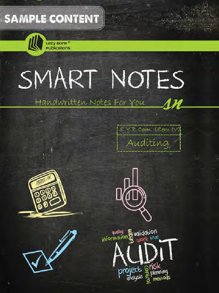 Sybcom Sem 4 Auditing Smart Notes Mumbai University PDF | PDF | Test ...
