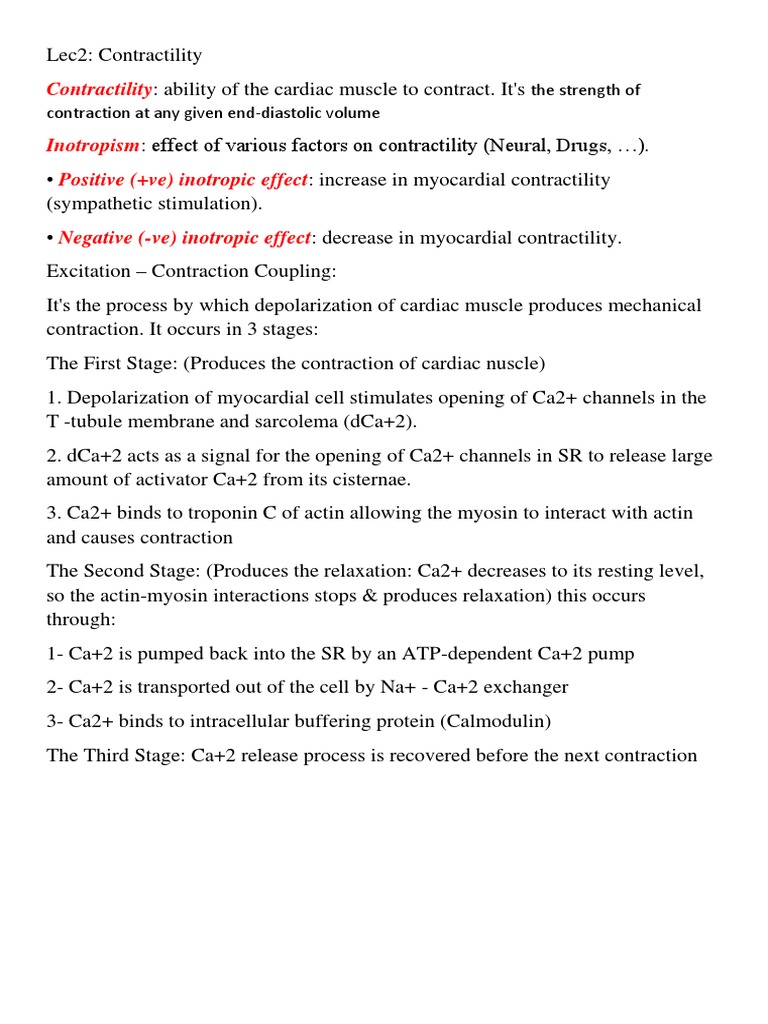 The Cardiac Muscle Contractile Process: Excitation-Contraction Coupling ...