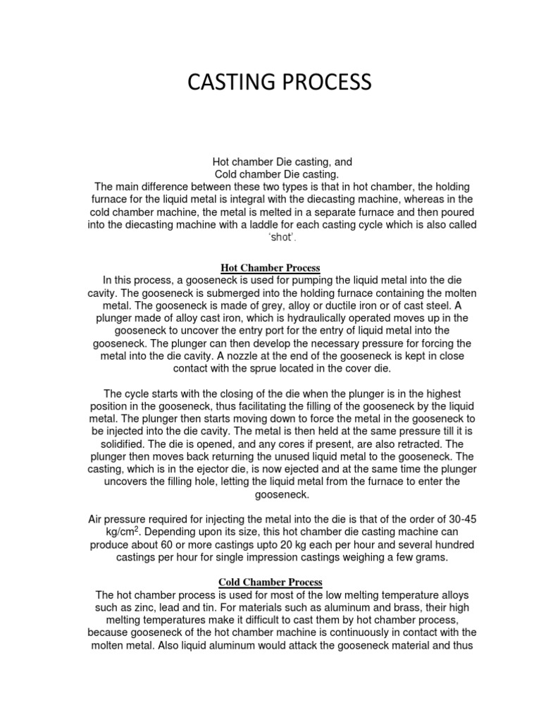 Casting Process | PDF | Casting (Metalworking) | Building Materials