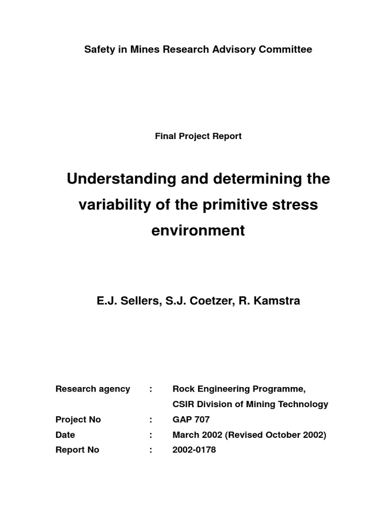 SIMRAC - Understanding StressB PDF | PDF | Fault (Geology) | Stress ...