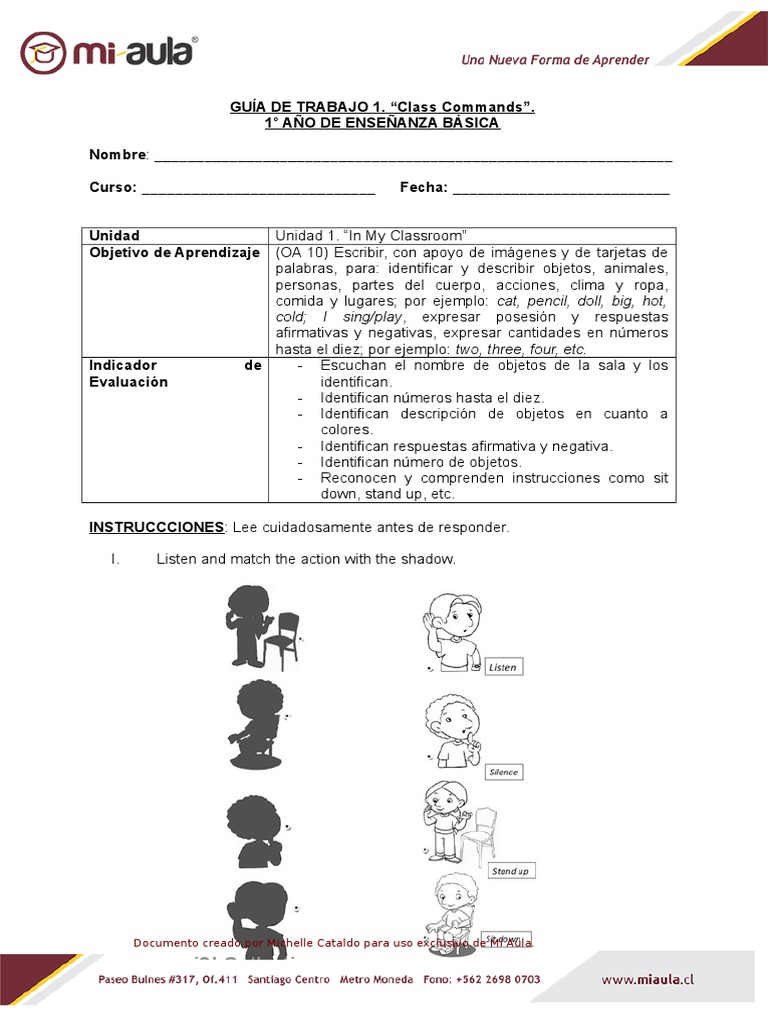 Guia 1 Class Commands | PDF
