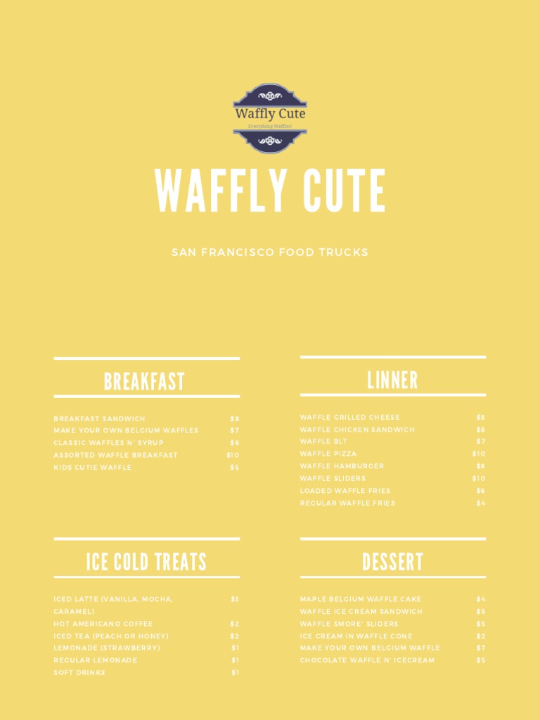 Waffly Cute: Breakfast Linner | PDF | Waffle | Desserts