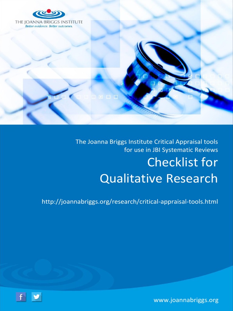 Checklist For Qualitative Research | PDF | Evidence Based Medicine ...