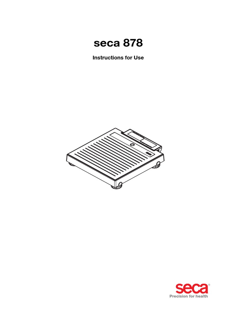Seca 878: Instructions For Use | PDF | Electrical Connector | Power Supply