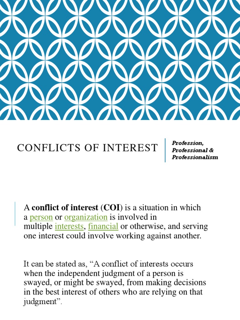 Conflict of Interest and Confidentiality | PDF | Conflict Of Interest | Confidentiality