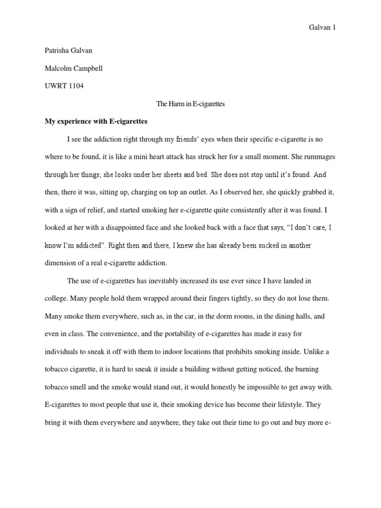 Final Eip Paper | PDF | Electronic Cigarette | Cigarette