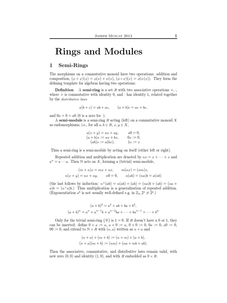 Sergey Mozgovoy - Fields, Rings and Modules (Lecture Notes) - Trinity ...