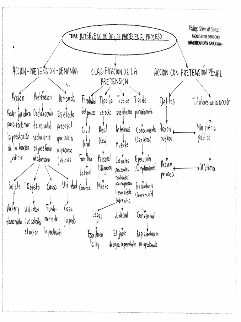 Mapa Conceptual Derecho Procesal | PDF