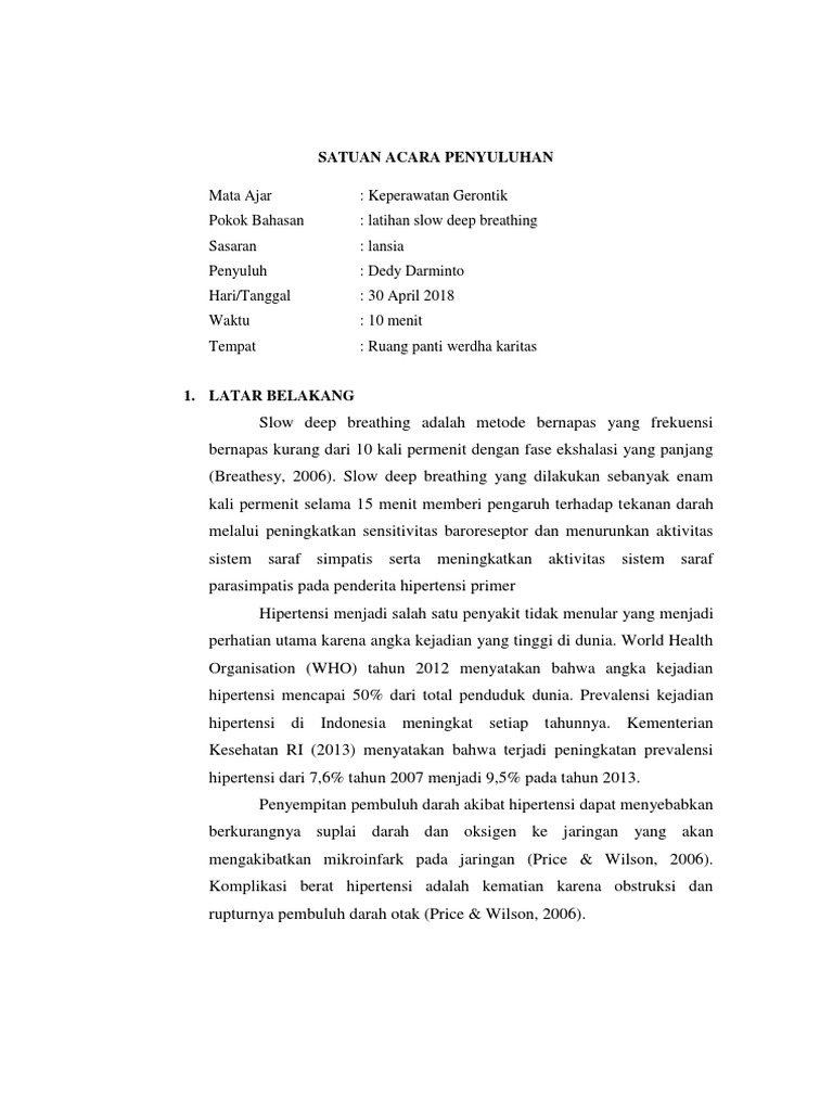 SAP Slow Deep Breathing | PDF