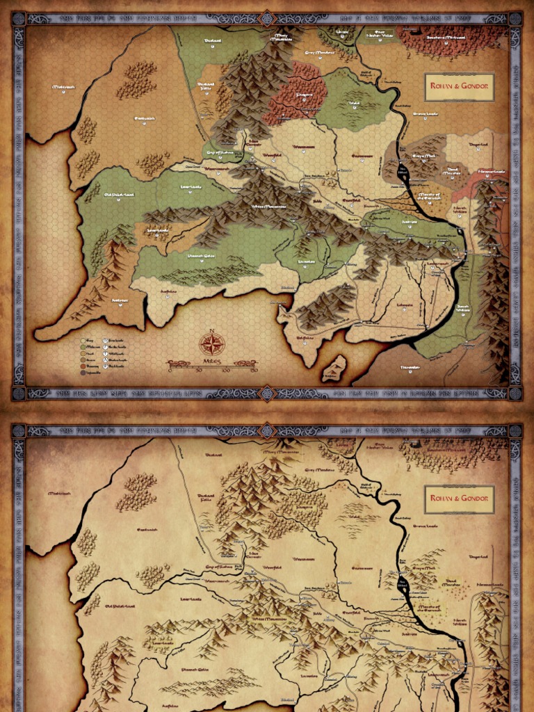 Lotr Middleearth Maps Ebook PDF | PDF | Fictional Natural Features Of ...