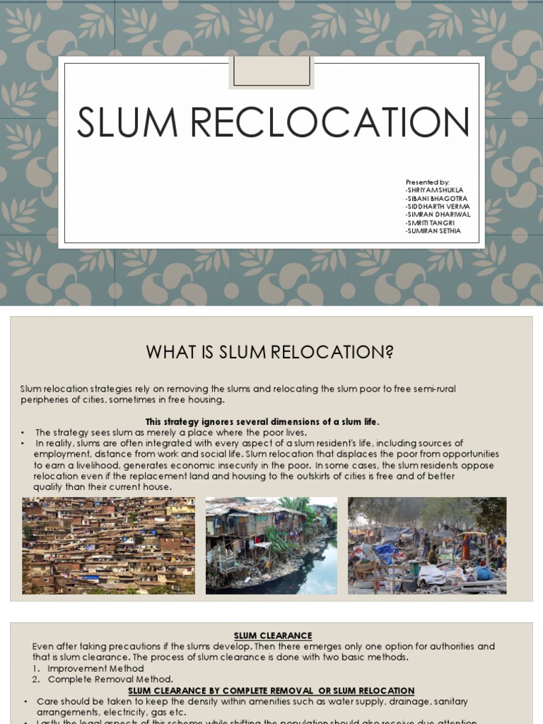 Group 5 - Slum Relocation | PDF