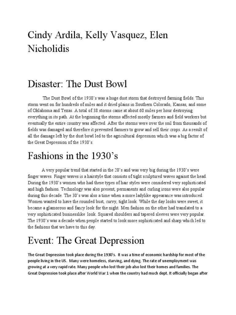 Dust Bowl's Impact on 1930s America | PDF | Dust Bowl | Franklin D ...