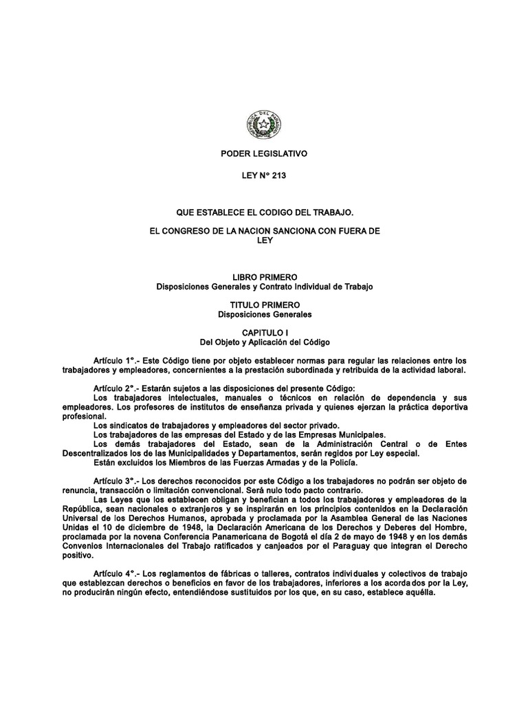 Código del Trabajo: Disposiciones y Contratos | PDF | Derecho laboral ...