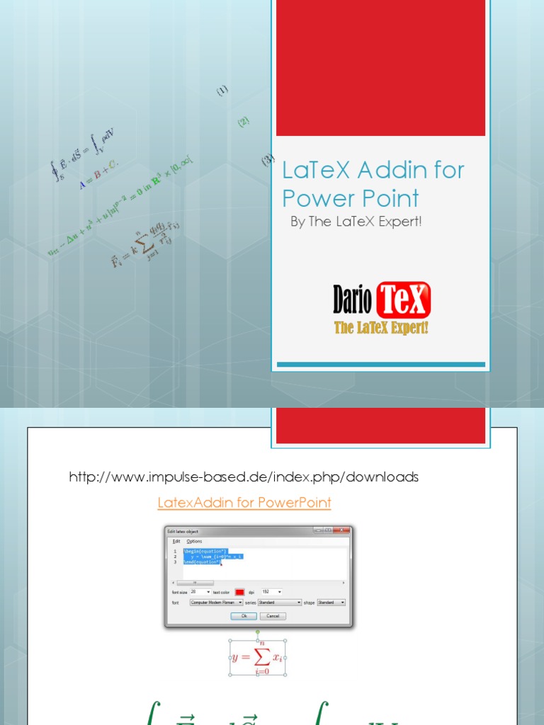Latex Addin For Power Point: by The Latex Expert! | PDF | Computers