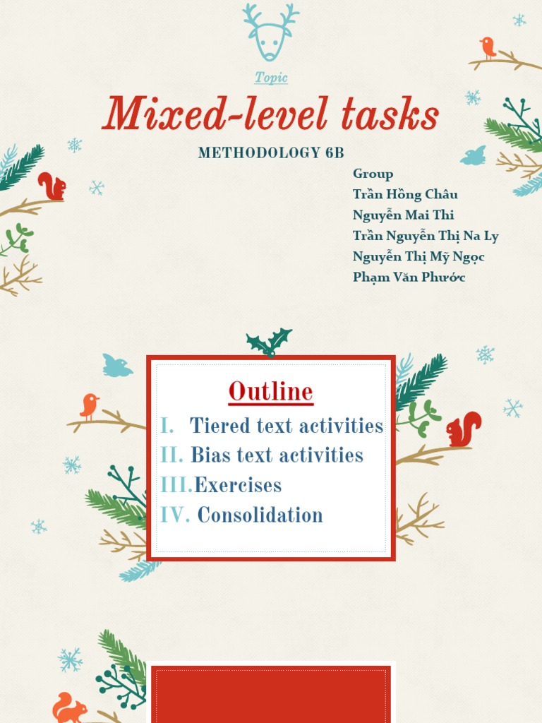 Mixed-Level Tasks | PDF | Vocabulary | Cognition