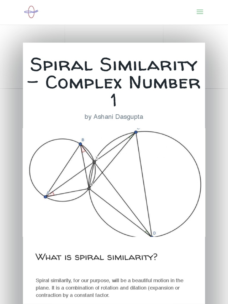 Spiral Similarity - Complex Number 1 - Cheenta | PDF | Complex Number ...