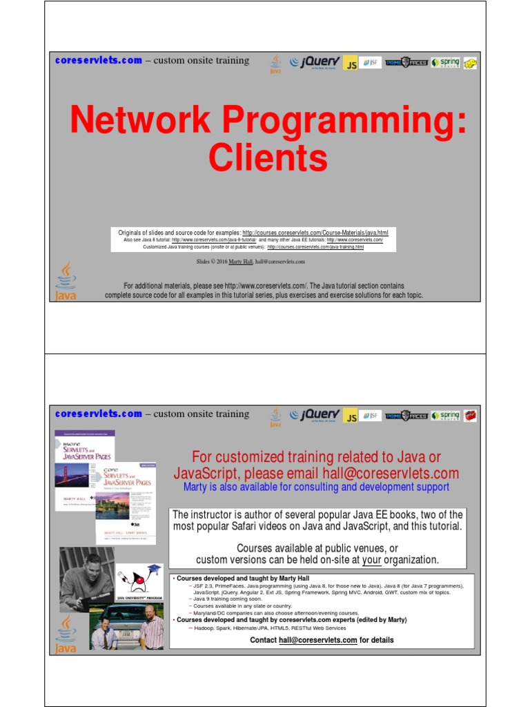 24 Java Network Programming Clients | PDF | Hypertext Transfer Protocol | Regular Expression