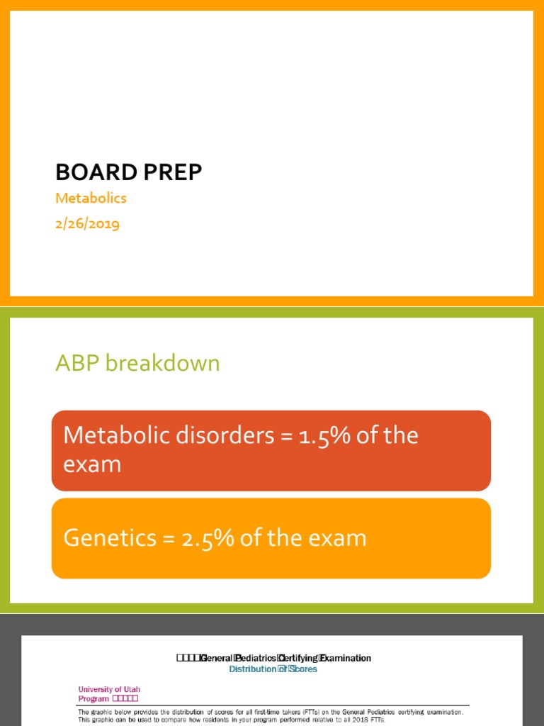 Board Prep Metabolics Feb 2019 | PDF | Clinical Medicine | Diseases And ...