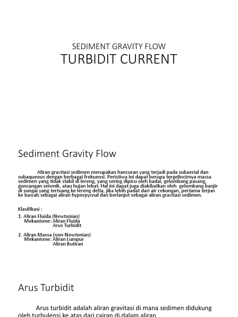 Aliran Gravitasi Sedimen dan Arus Turbidit | PDF | Sains & Matematika