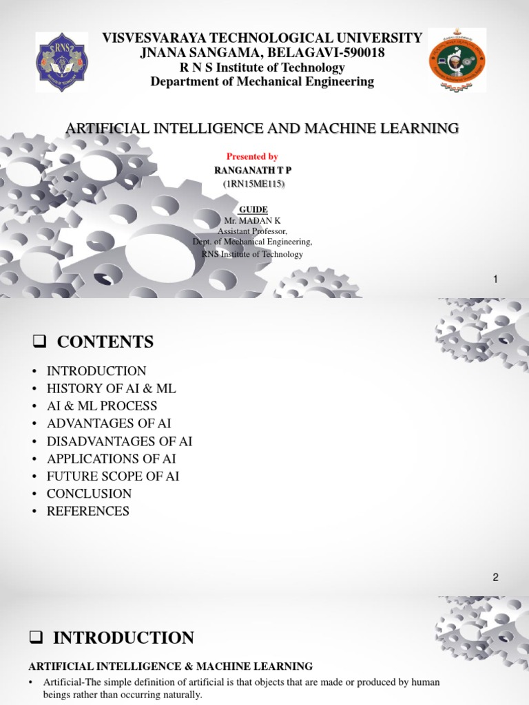 AI and ML ppt | Artificial Intelligence | Intelligence (AI) & Semantics