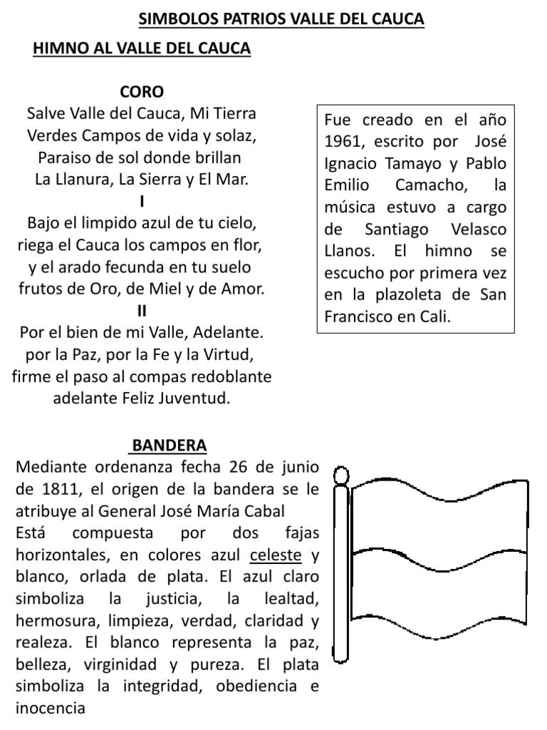 Himno y Escudo Del Valle | PDF | Símbolos nacionales | Los símbolos