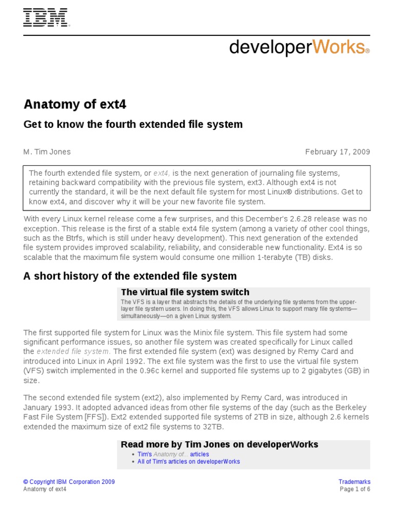 Anatomy of Ext4: Get To Know The Fourth Extended File System | PDF ...