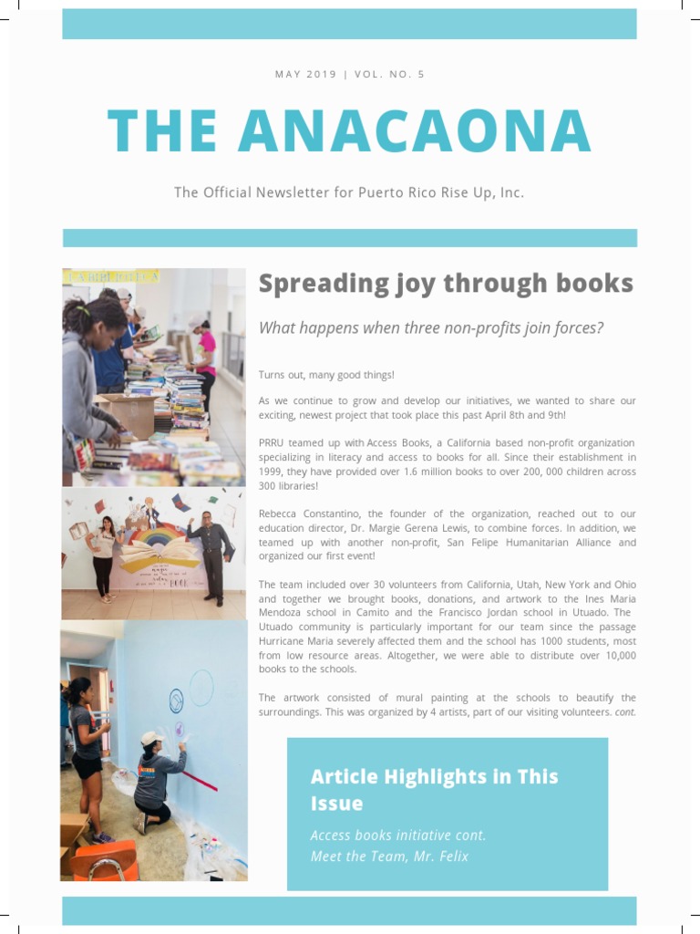 The Anacaona: Spreading Joy Through Books | PDF