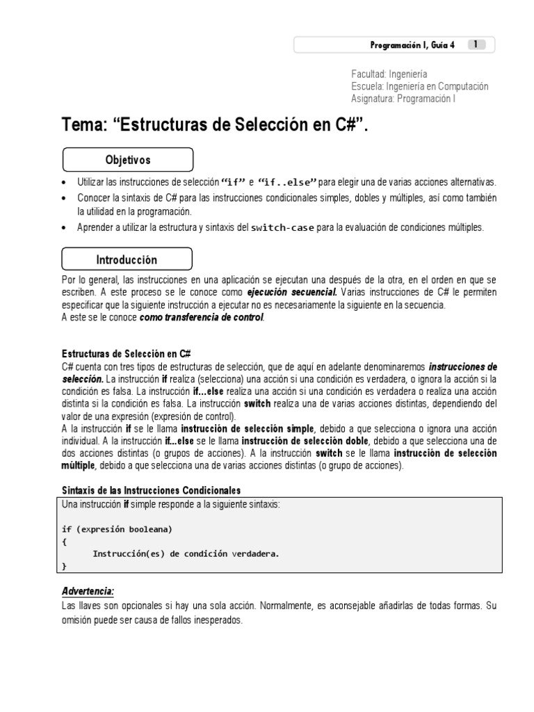 C Sharp para Estudiantes | PDF | C Sharp (lenguaje de programación ...