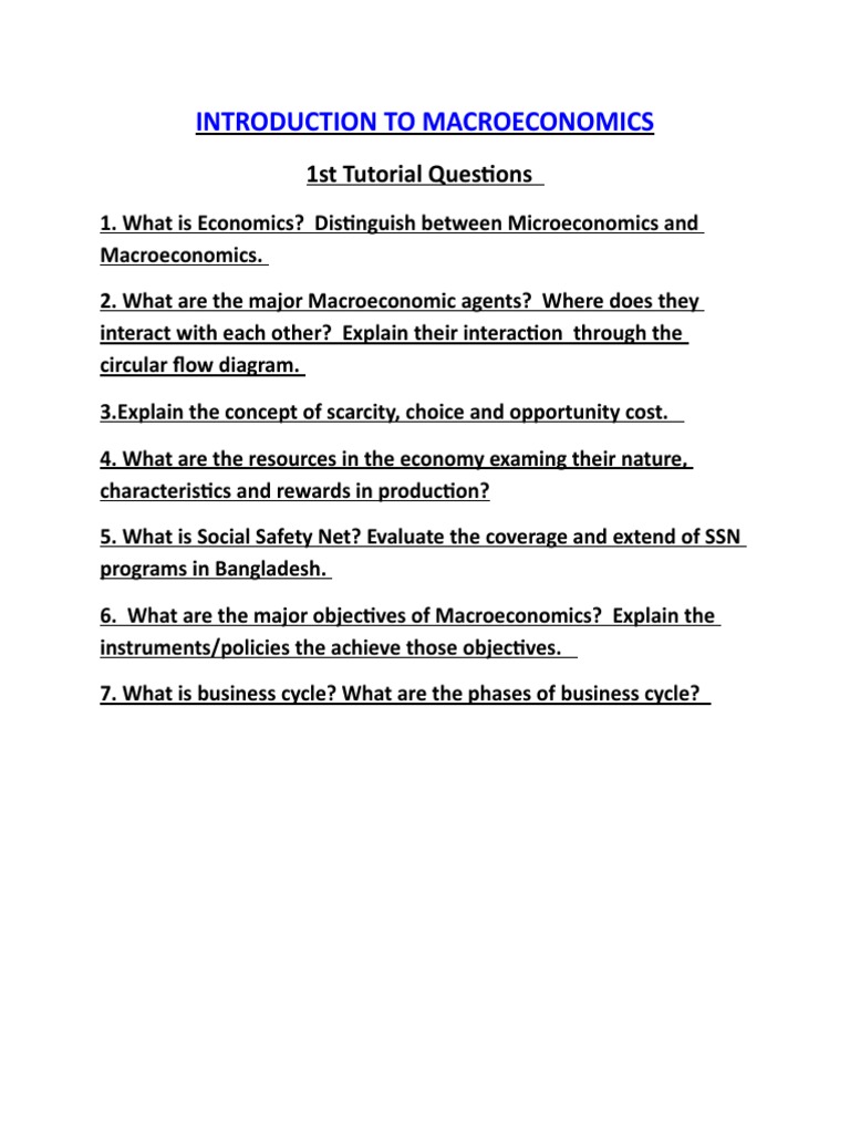 Macroeconomics: Key Concepts and Analysis | PDF | Macroeconomics ...