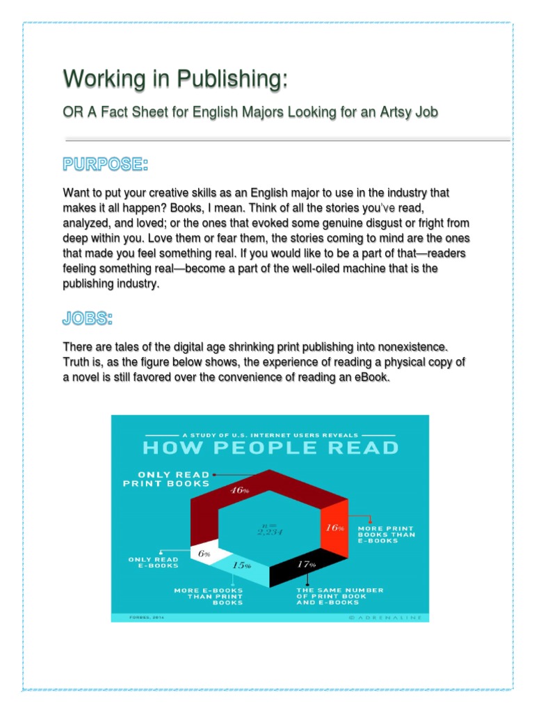 Publishing Careers for English Majors | PDF | Editing | Publishing