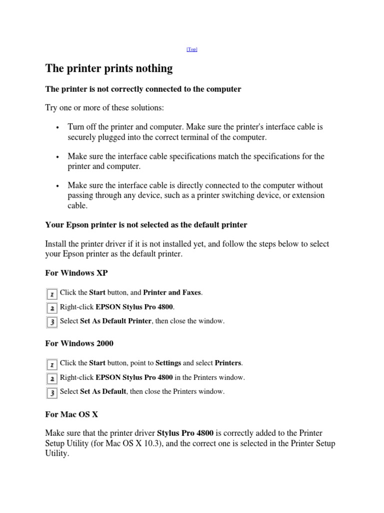 Epson Printer Troubleshooting Guide | PDF | Computers