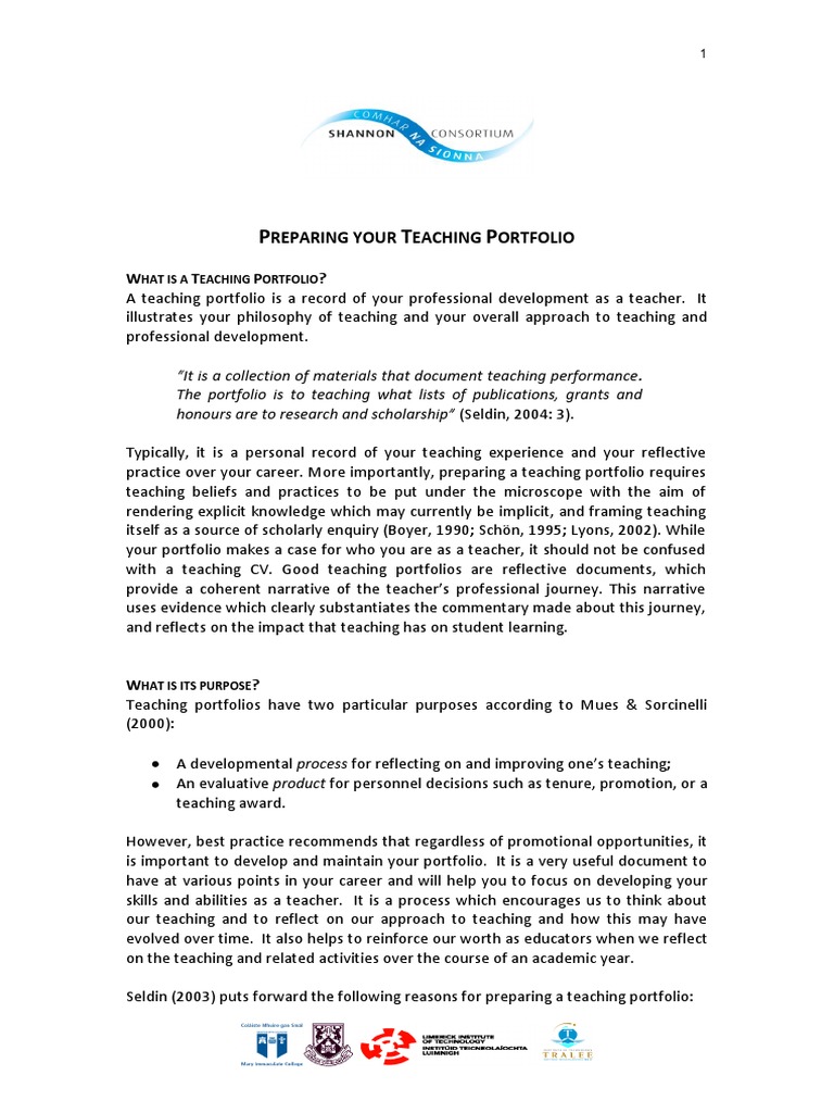 Preparing Your Teaching Portfolio PDF | PDF | Course Evaluation | Teachers