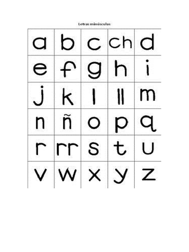 Letras Minusculas | PDF