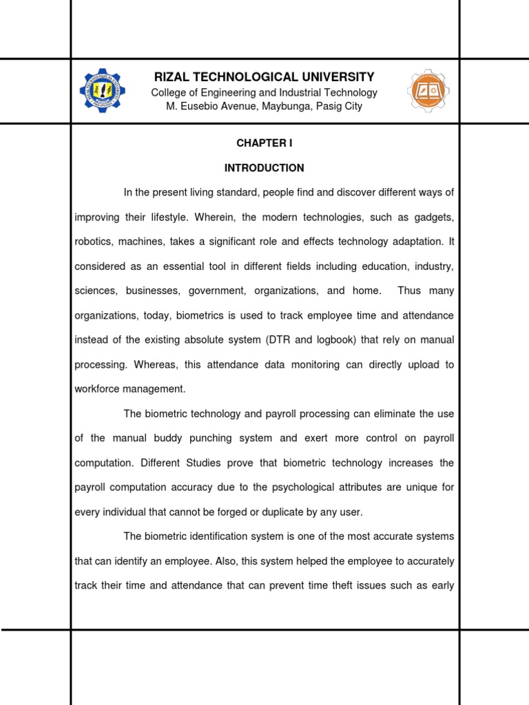Biometric Attendance Monitoring With Payroll System (BAMAPS) | PDF ...