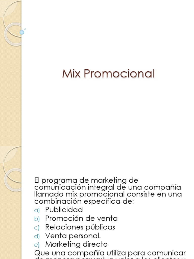 Mix Promocional | PDF | Publicidad | Marca