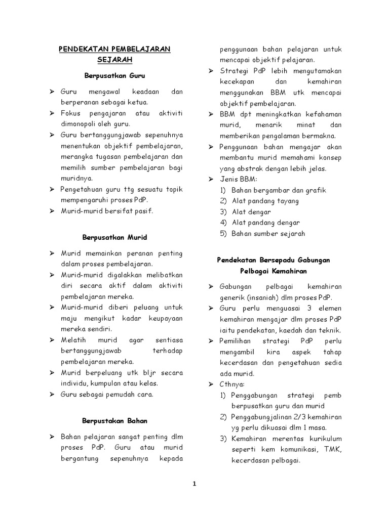 Nota Ringkas SJHK3093 | PDF